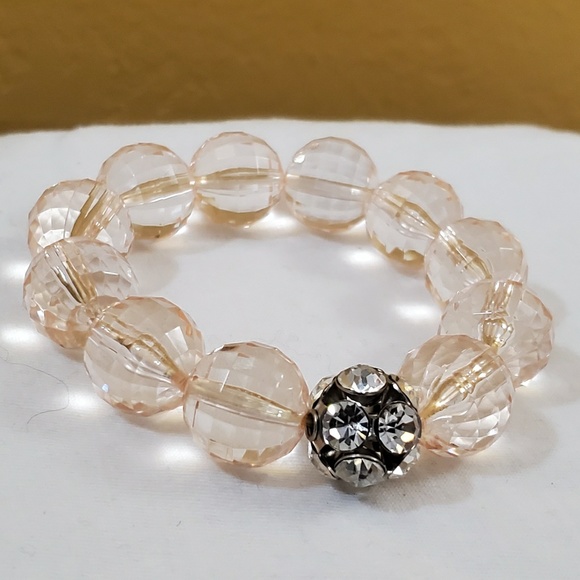 LOFT | Jewelry | New Loft Pink Fireball Stretch Bracelet 29 | Poshmark